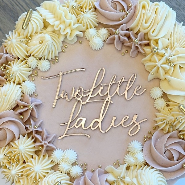 Acrylic Personalized Name Cake Charm Plaque in Cursive Script ...