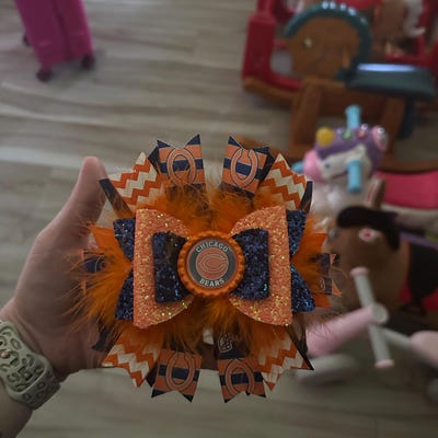 Dallas Cowboys Inspired Streamer Bow With a Faux Leather Bow - Etsy