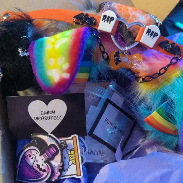 Black Razor Edge Pastel Kawaii Emo Goth Choker Necklace Collar Cat ...