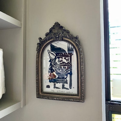 The Kitchen Goblin, Goblin Print, Kitchen Print, Weird Wall Art, Occult ...