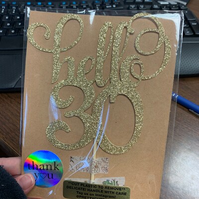 Glitter Hello 30, Thirty AF Cake Topper, Dirty Thirty, 30 Cake Topper ...
