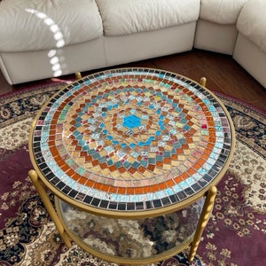 Mosaic Sunflower Table- Made to Order- - Etsy
