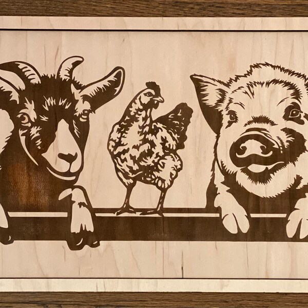 Farm Animals Clipart, Svg Files for Cricut, Chicken Goat Pig Kunekune ...