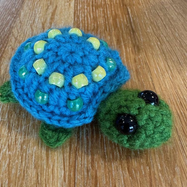 Beaded Fidget Turtle Crochet Pattern: Beginner Friendly, No Sew ...