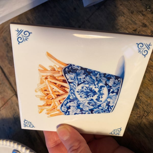 Dutch Delft Tile: Mcdonald's French Fries Art (kitchen Decor) - Etsy