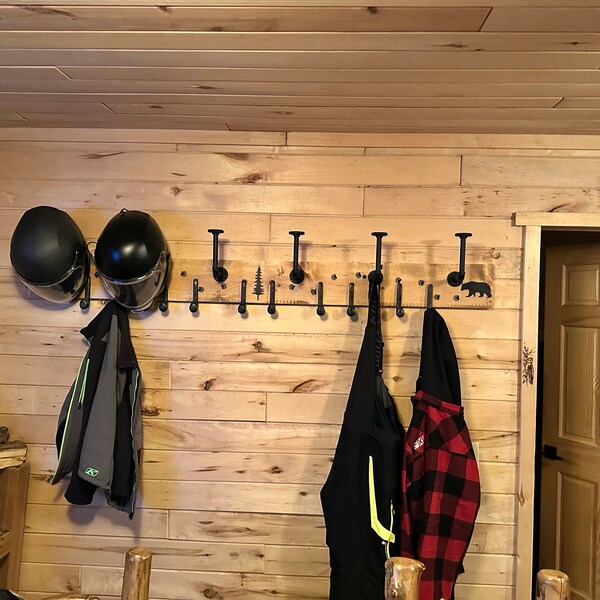 MOTORCYCLE Helmet Rack- Wall Decor- Storage- Coat and Jacket Rack - 1 ...