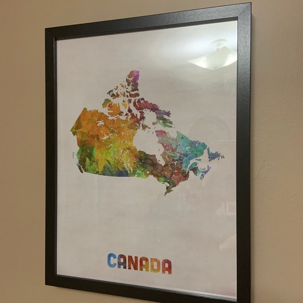 Canada Watercolor Map, Art Print (434) - Etsy