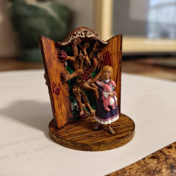 Little Girl Dark Child Miniature 3D Resin Printed 28-32mm Tabletop ...