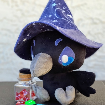 Raven Plush With Scarf & Witch Hat Sewing Pattern .pdf Tutorial Wizard ...