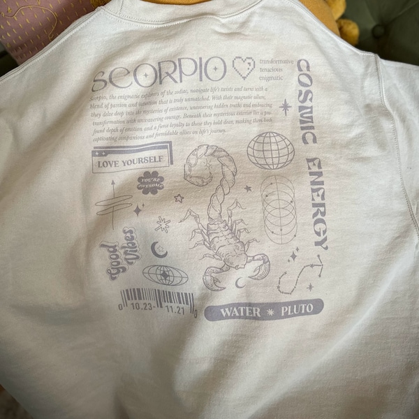 Astrology Y2K Hoodie With Zodiac Sign, Sagittarius Celestial Sweatshirt ...