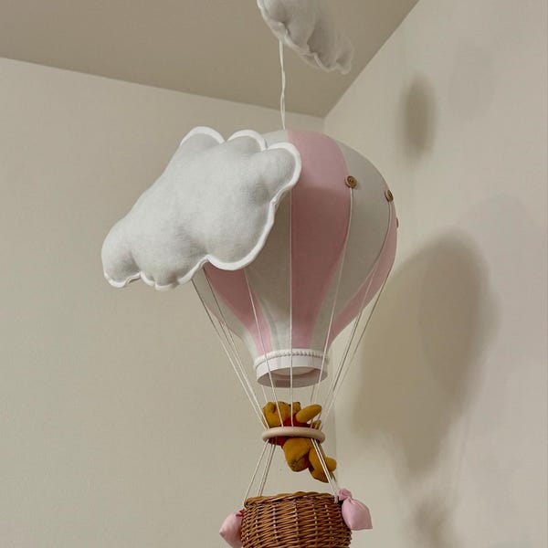 Standing Hot Air Balloon | Balloon Centerpiece | Travel Theme Nursery ...
