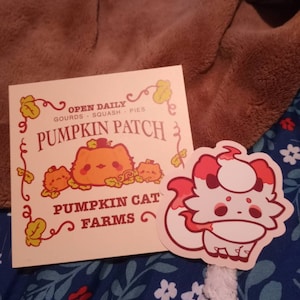 Kawaii Pumpkin Cow Matte Vinyl Sticker Stickers Fall Autumn - Etsy