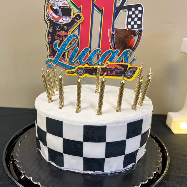 Checkered Edible Cake Strips Car Racing Party Cake Border Frosting ...