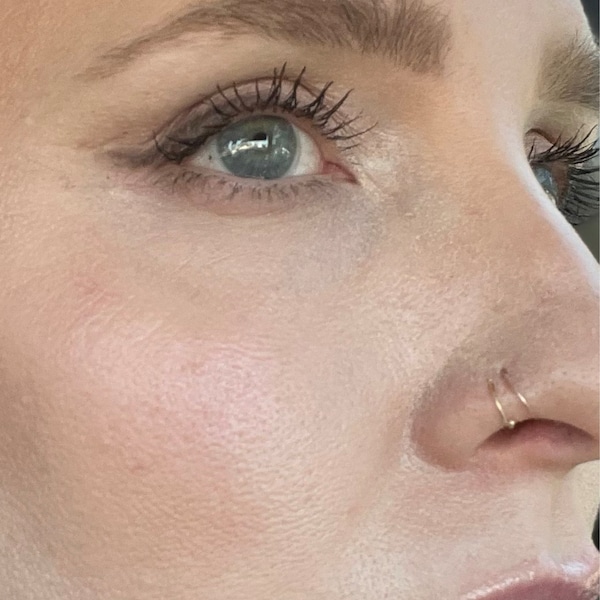 14k Solid Gold Nose Hoop, 6mm, 7mm, 8mm, 9mm 20g Hoop Snug Nose Ring ...