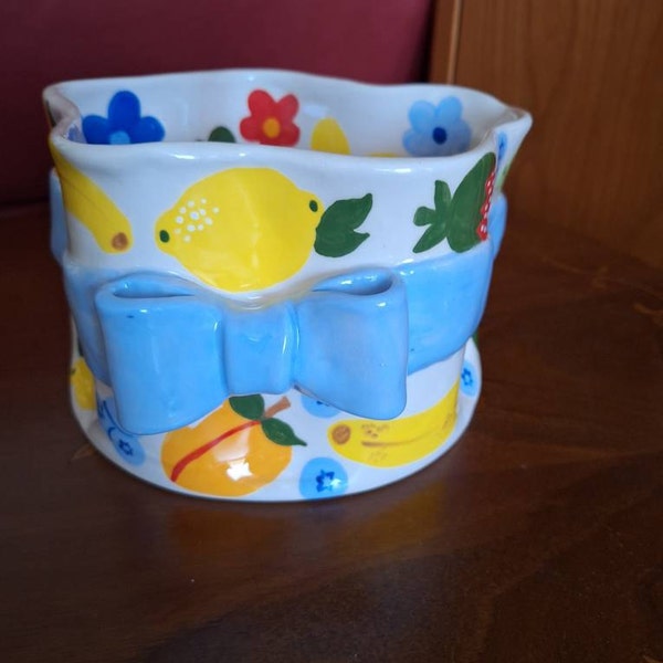 Pool Party Handmade Ceramic Bowl, Hand Painted Serving Bowl ...