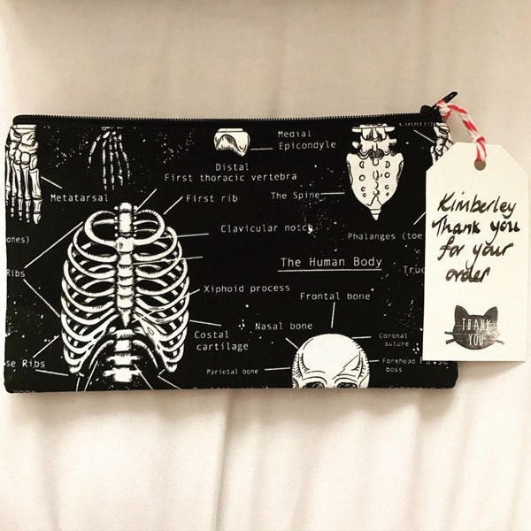 Anatomy Pencil Case, School Supplies, Skeleton Pencil Case, Back to ...