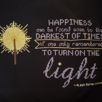Dumbledore Turn on the Light cross Stitch PATTERN DOWNLOAD - Etsy