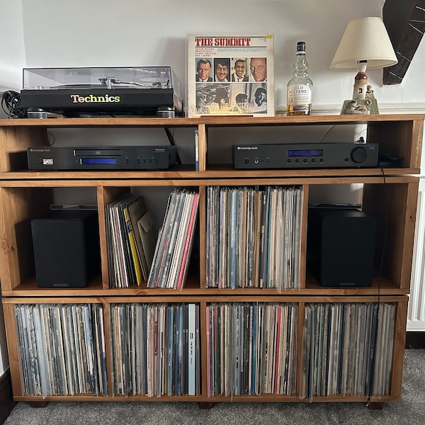 3 Tier Record Player Unit, Media Unit, Tv Stand, Vinyl Storage Unit ...