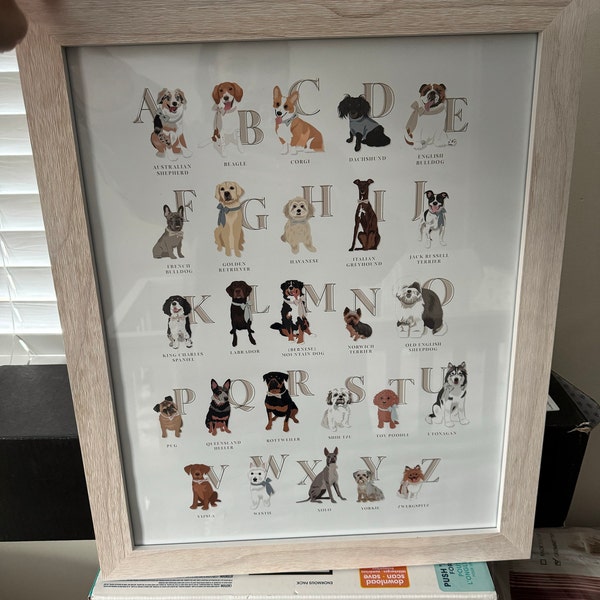 Dog Alphabet Art for Boho Nursery Digital Download Gender Neutral ...