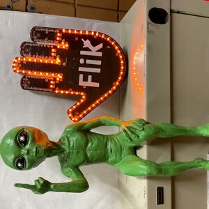 Rude Alien Statue flipping the Bird 10 H Shelf Sitter - Etsy
