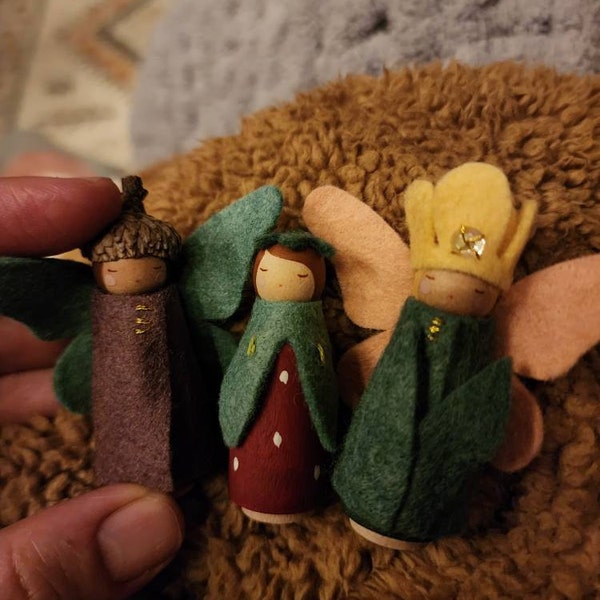 Peg Dolls Fairy Seasons Set Nature Inspired Magical Peg Dolls Seasonal ...