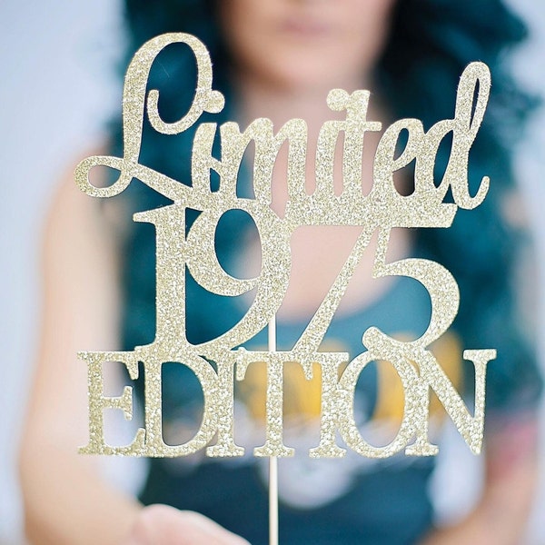 Limited 1975 Edition Cake Topper, Birth Year Cake Topper, 51st Birthday ...