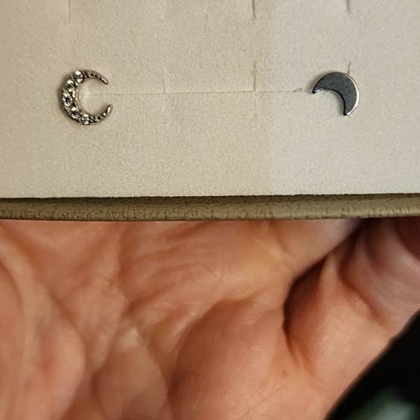 Tiny Teardrop Threadless Flat Back Earrings, 20,18,16ga, 5-10mm Unisex ...