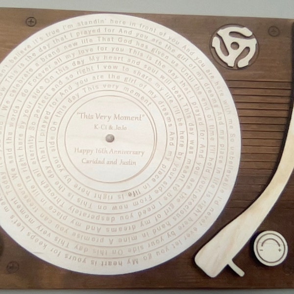 Solid Wood Custom Song Lyrics Vinyl Record Art Wall Hanging ...