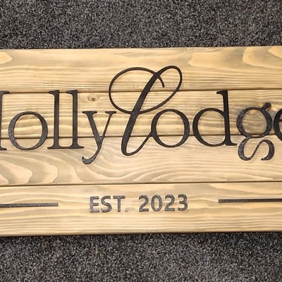 Custom Rustic Wooden Sign Last Name Sign Colorful - Etsy