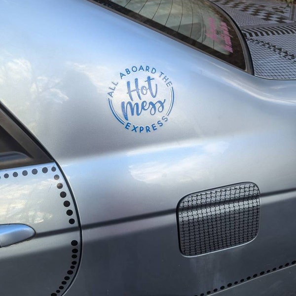 All Board the Hot Mess Express Car Decal - Etsy