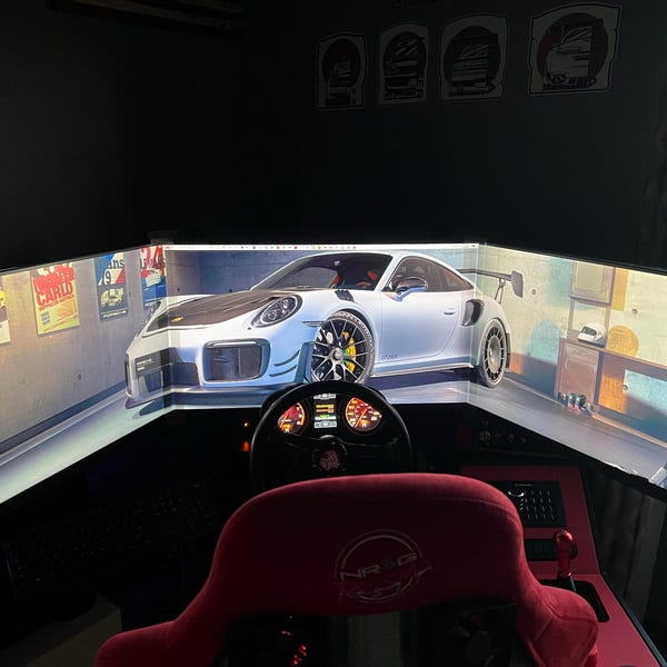 Custom Bezel Free Kit: Triple Monitor Curved/flat Screen Upgrade (2 ...