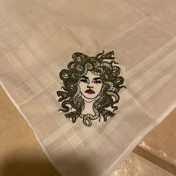 Medusa Snake Head Machine Embroidery Design, Line Art Greek Mythology ...