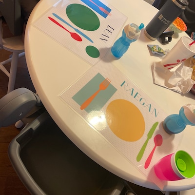 Learn to Set the Table Placemat, Personalized Children Placemat ...