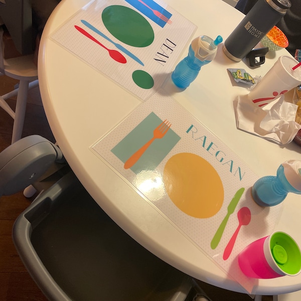Learn to Set the Table Placemat, Personalized Children Placemat ...