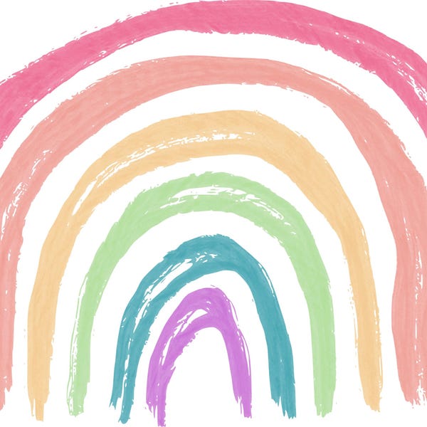 Watercolor Rainbow Clip Art, Watercolor Clip Art, Watercolor Rainbow ...