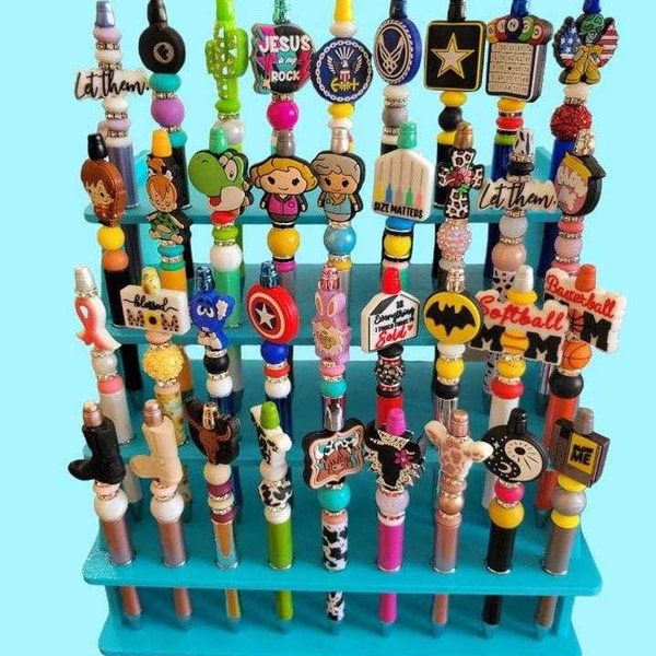 Pen Display -- Pen Stand -- 4 Rows / Levels -- 9 Pens per Row -- STL ...