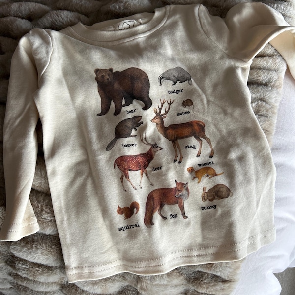 Forest Animals Baby Onesie® - Nature Wildlife Bodysuit - Cute Woodland ...