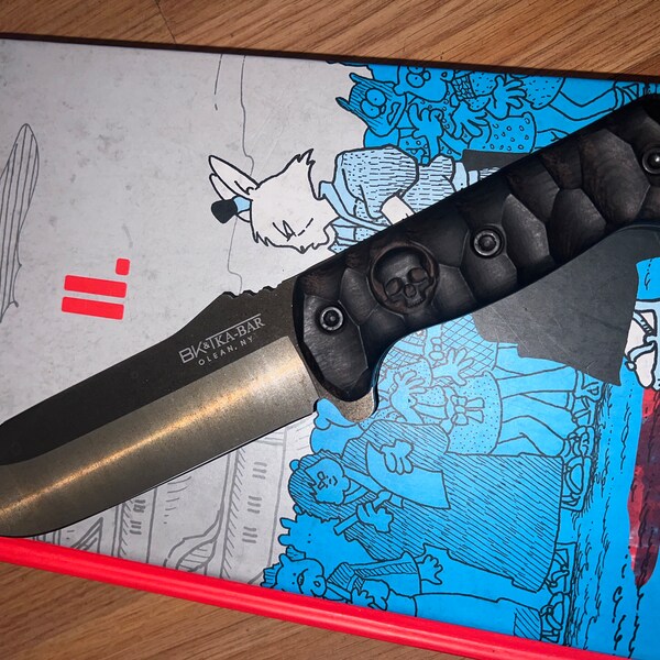 Ka-bar Becker Bk2/wooden Scales /wood Handles/personalized Knife Handle ...