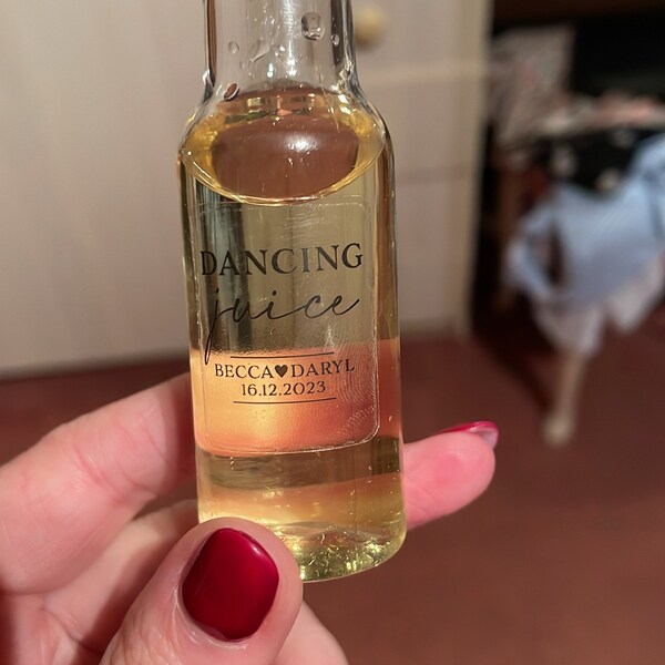 Dancing Juice Stickers for Wedding Favours Wedding Favor Favour ...