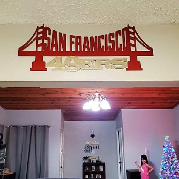 San Fransico 49ers Sign,metal Art Decor,niners Sign,sf Sign,football ...