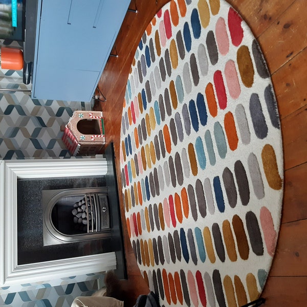 Sketch Rug Multicolored Thick Hand-tufted Wool Area Rug/carpet for ...