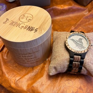 Engraved Thor's Hammer Mjolnir Wooden Watch, Personalized Viking Watch ...