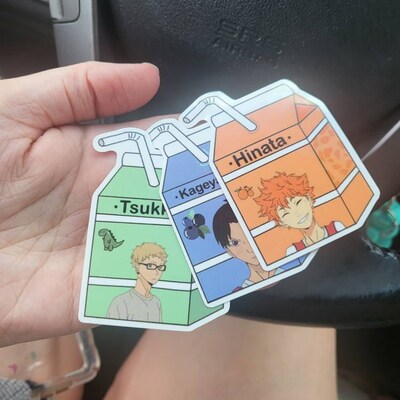 Volleyball Anime Milk Stickers - Etsy