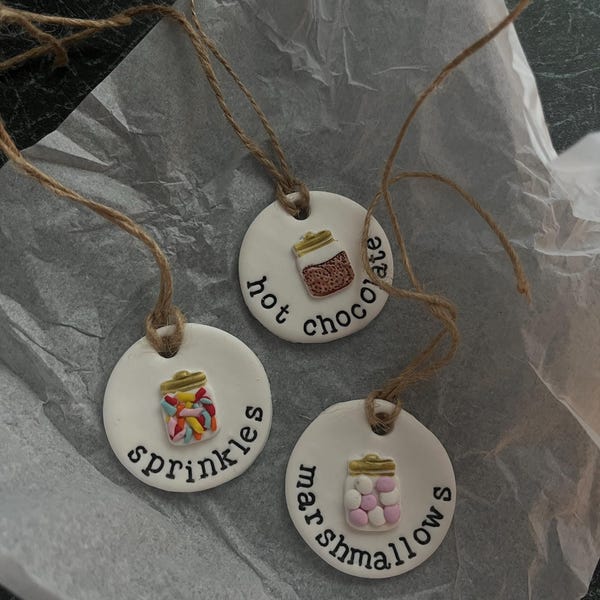 Wedding Place Name Cards Clay Place Names Pressed Flowers Floral ...