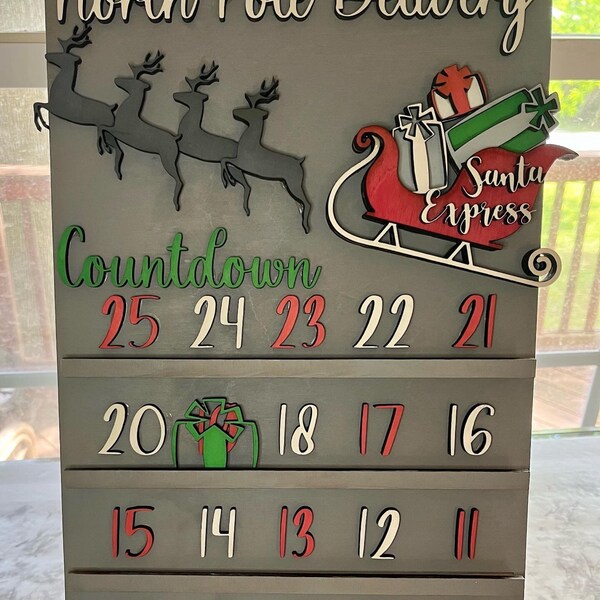 North Pole Delivery Christmas Countdown Sign SVG File - North Pole ...