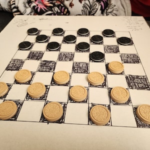 Checkers Set 3D Printed 24 Piece Set for Your Board. - Etsy