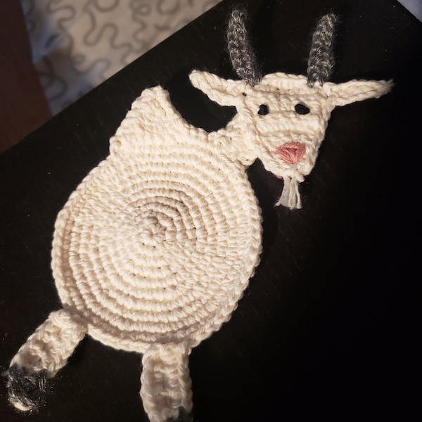 Crochet Pattern, Goat Butt Coaster DIGITAL DOWNLOAD - Etsy