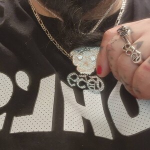 Anarchy Necklace Stainless Steel & Red Enamel A Pendant Choice of Chain ...