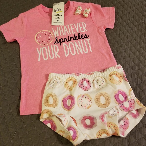 Donut Baby Shorts | Toddler Infant Shorties | Doughnut Leggings | Pink ...