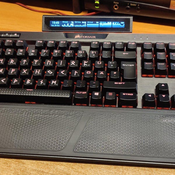 Rune Keycap Set, Elder Futhark Runes, Artisan Keycaps, Custom Keys for ...